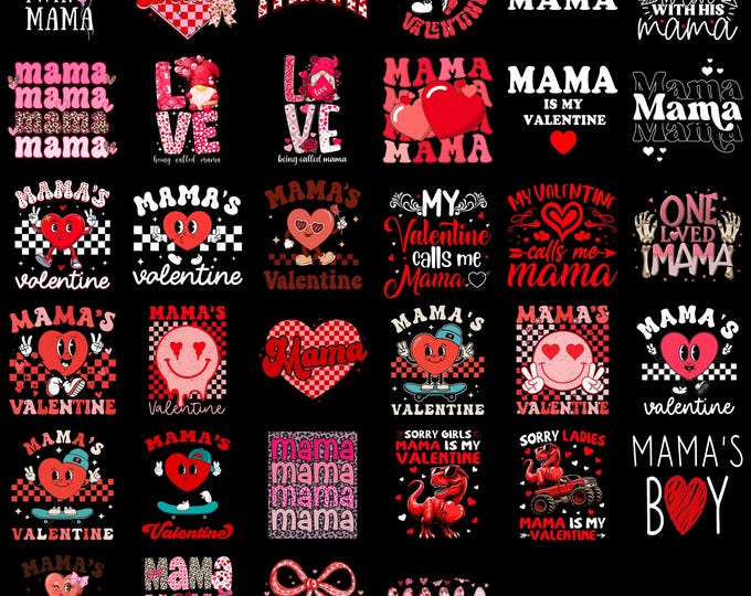Mama Valentine PNG, Mama is My Valentine Design,cupid Favorite Twin ...
