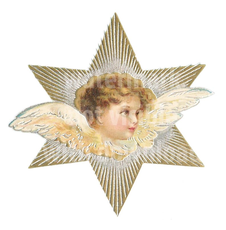 Digital Download - 2 Vintage Images, Angels From 1900 - Christmas ...