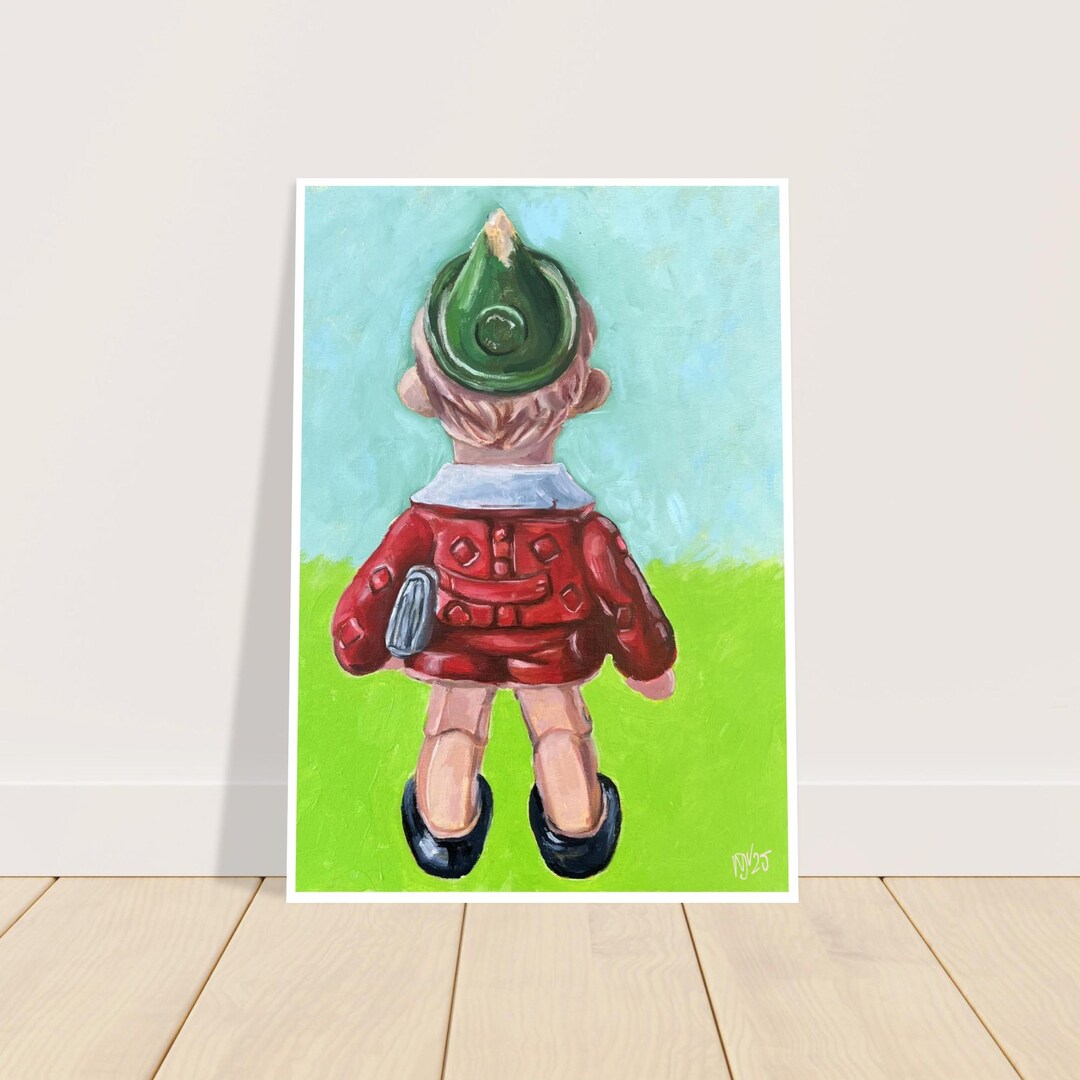 Pinocchio Fine Art Print (III) - Vintage Squeaky Toy Portrait - Vibrant ...