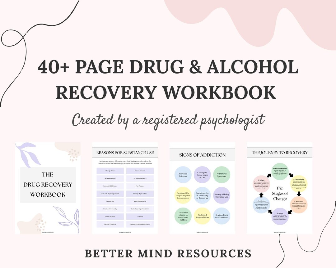 Drug and Alcohol Recovery Workbook | Therapy Resource for Young People ...