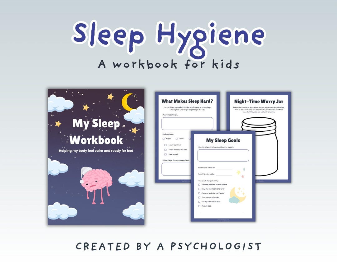Sleep Hygiene Workbook for Kids | Digital Worksheets | Printable PDF - Etsy