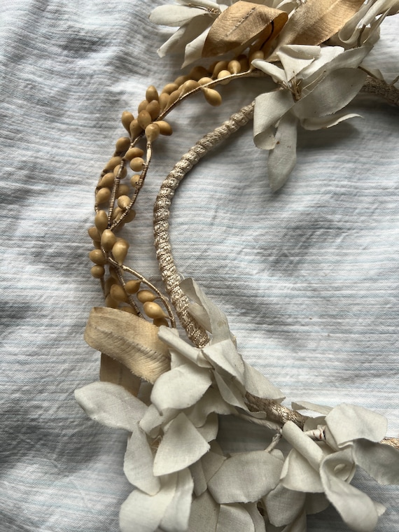 Edwardian Wedding Tiara, Antique Wax Flowers, Orange … - Gem