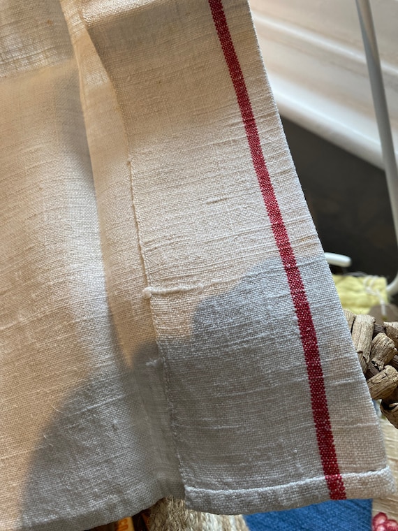 Vintage French Linen Fabric Monogram F.M Kitchen & Dining Home & Living ...