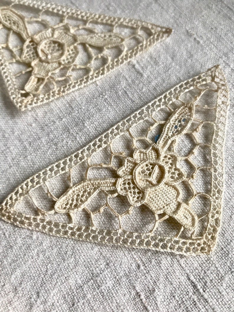 Antique Lace Appliqués Vintage Fabric Inserts. Handmade - Etsy UK