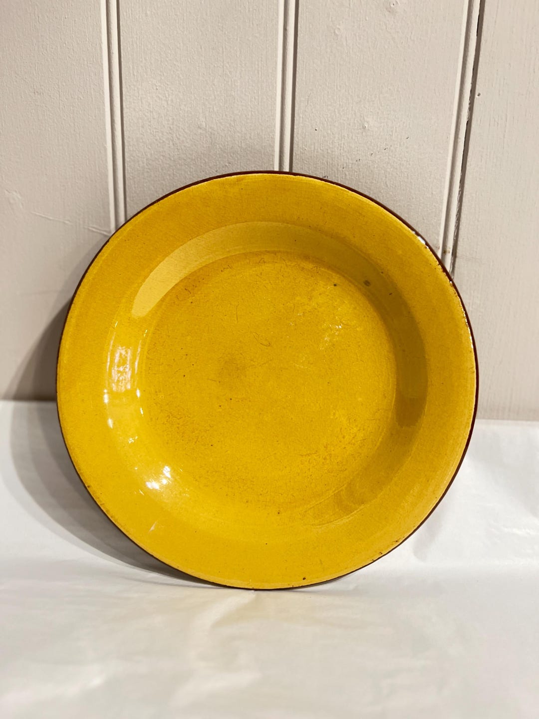 Vintage Yellow Plate, Ochre Terracotta Dish, Terre De Fer French ...