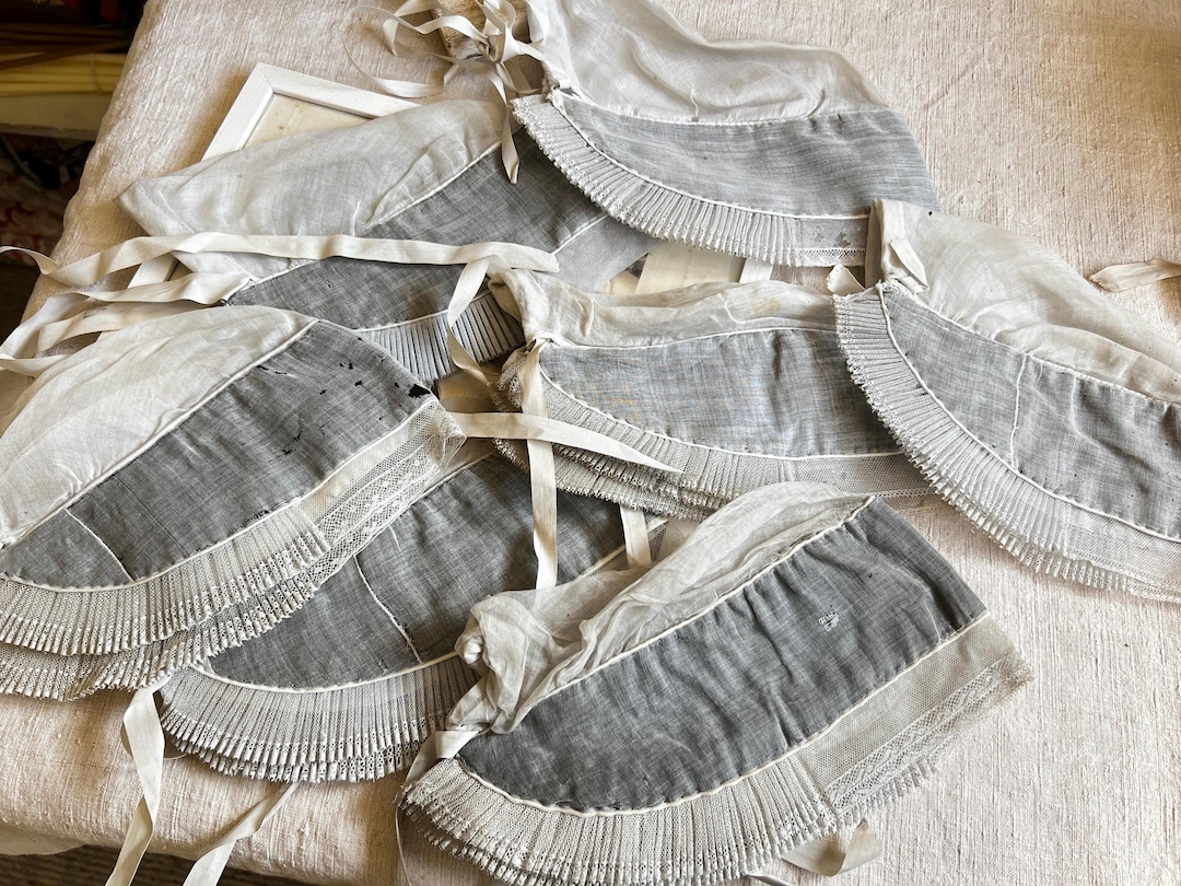Antique Lace Bonnets: 19C French Cotton Headdress, Period Costume for ...