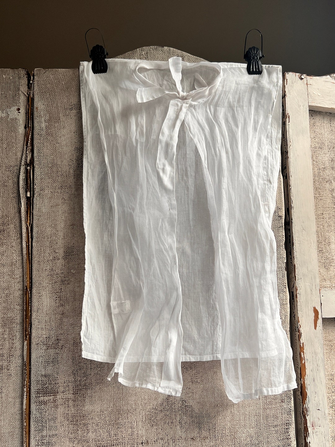 Antique French Sheer Fichu Collar: Organdy Bodice Fabric, Period ...