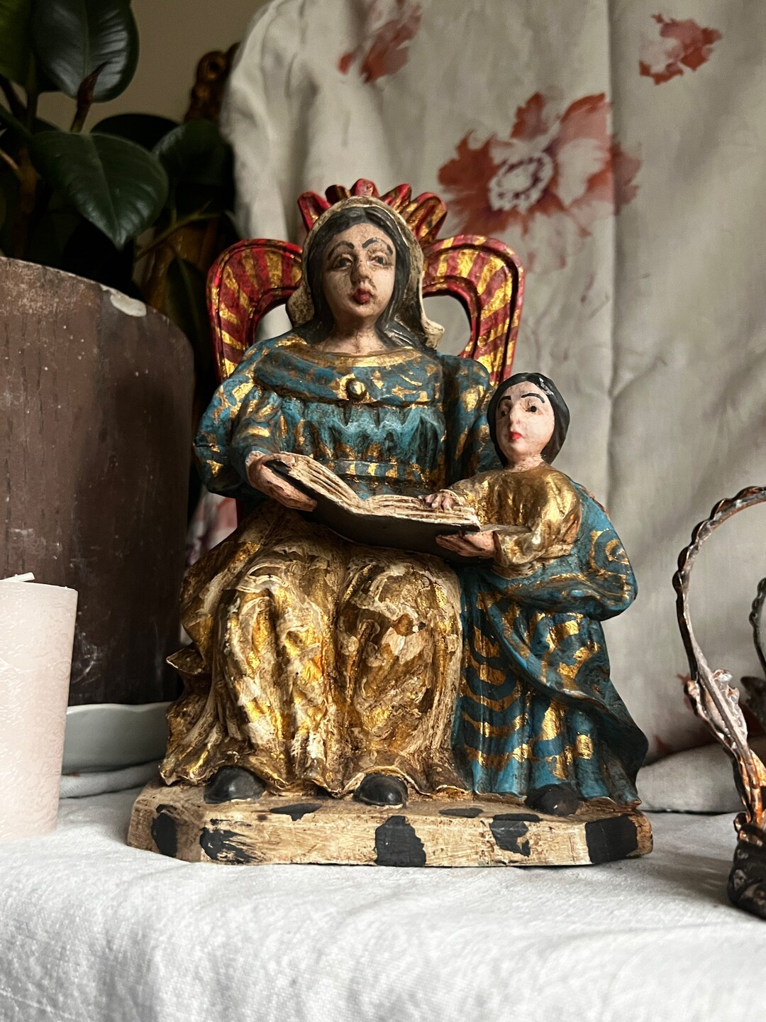 Vintage Rococo Statue Santana Sculpture. Baroque Portuguese - Etsy