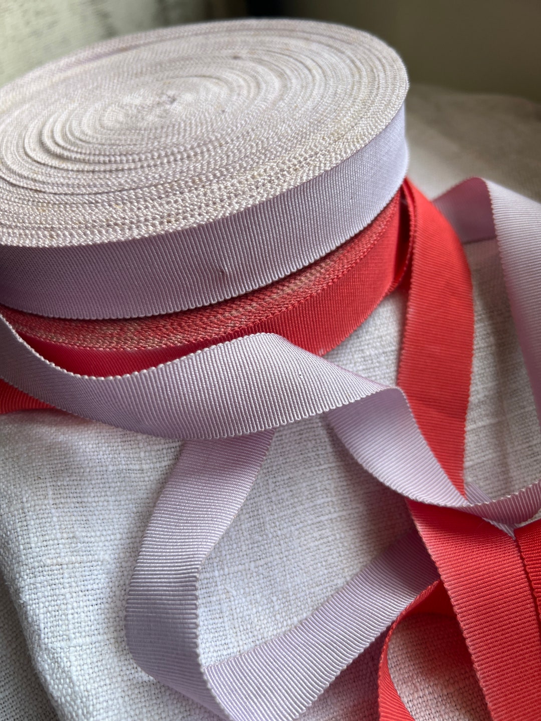 Vintage Mauve Petersham or Red Tape, Grosgrain Millinery Trim. French ...