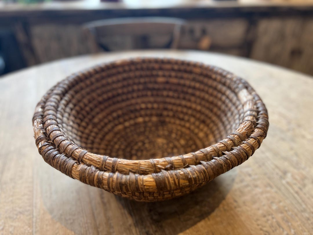 Vintage Bread Basket, Antique Wicker Rye Bread Proving. Panier Rustic ...