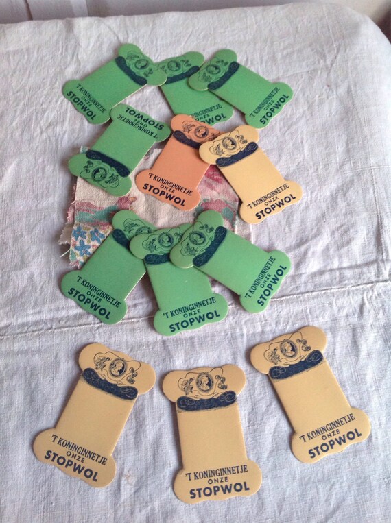 Craft Supplies & Tools Yarn Vintage Mending Wool Cards Knitting Studio ...