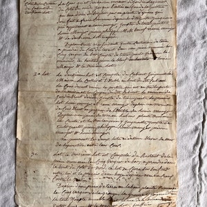 Antique French Letters & Legal Papers 1800s, Vintage Calligraphy / 4 ...