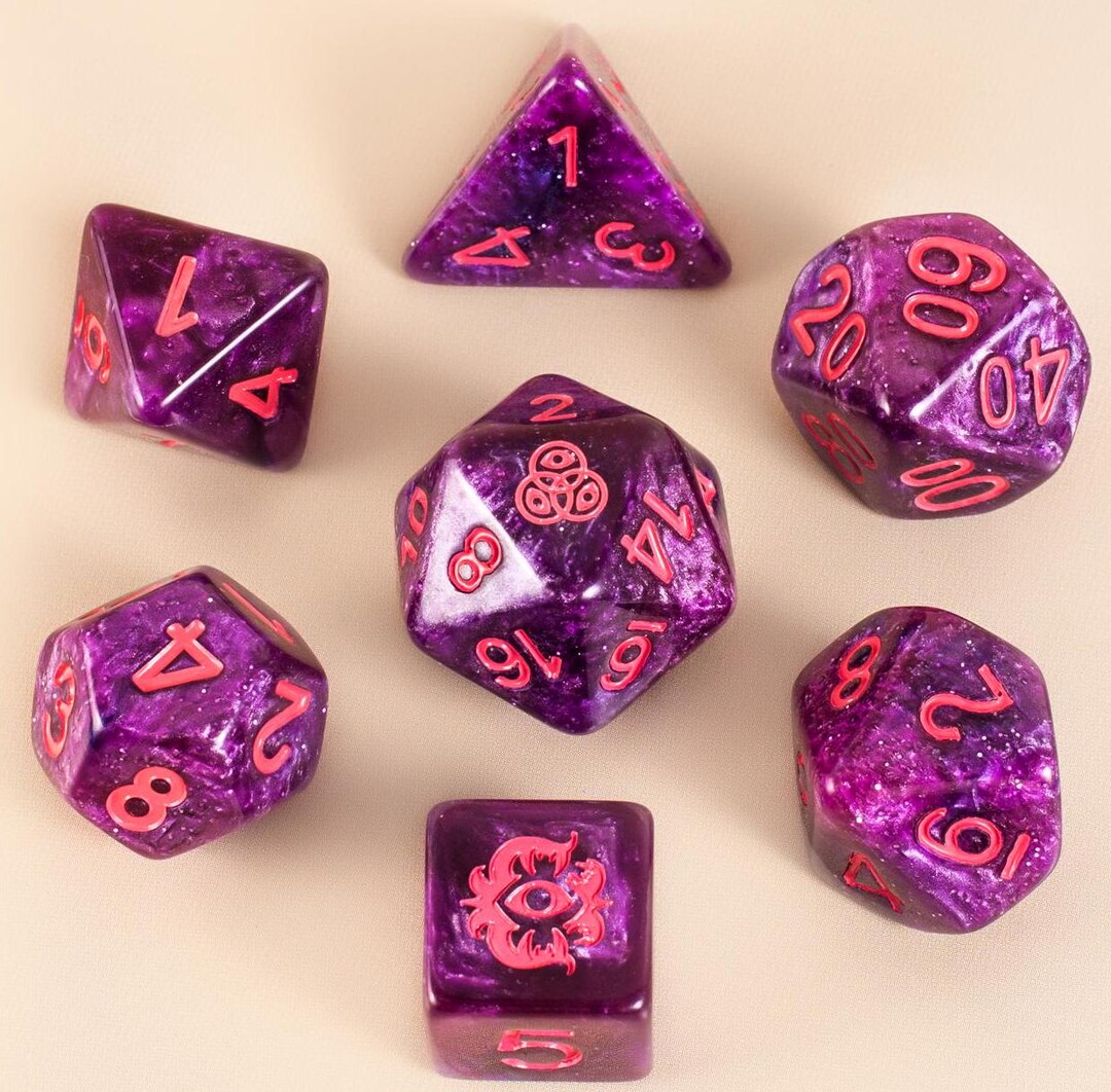 Yog-sothoth Eldritch Horror Resin Dice Set | Engraved Polyhedral RPG ...