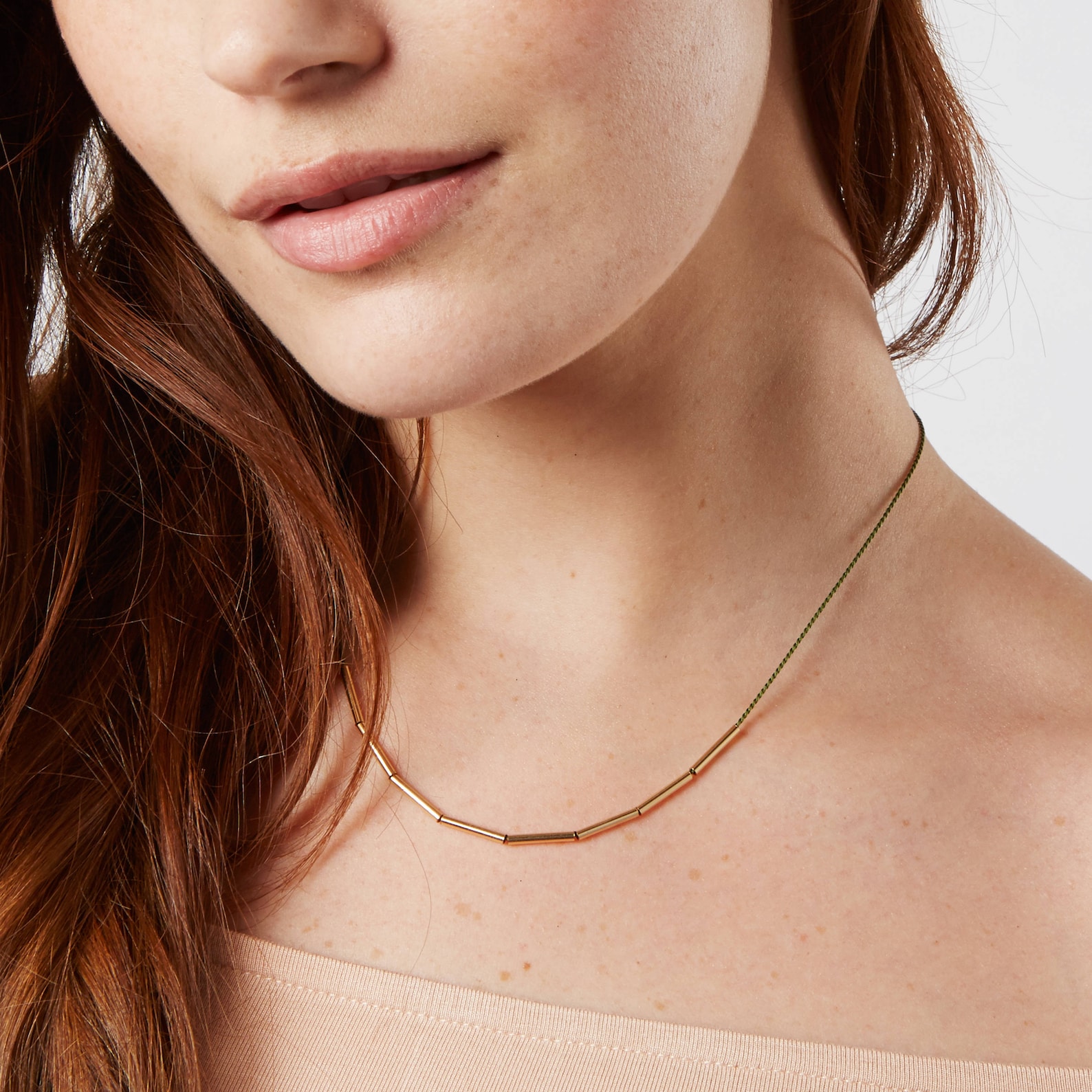 Adjustable Gold Necklace | Silk Thread Necklace | Dainty Slider ...