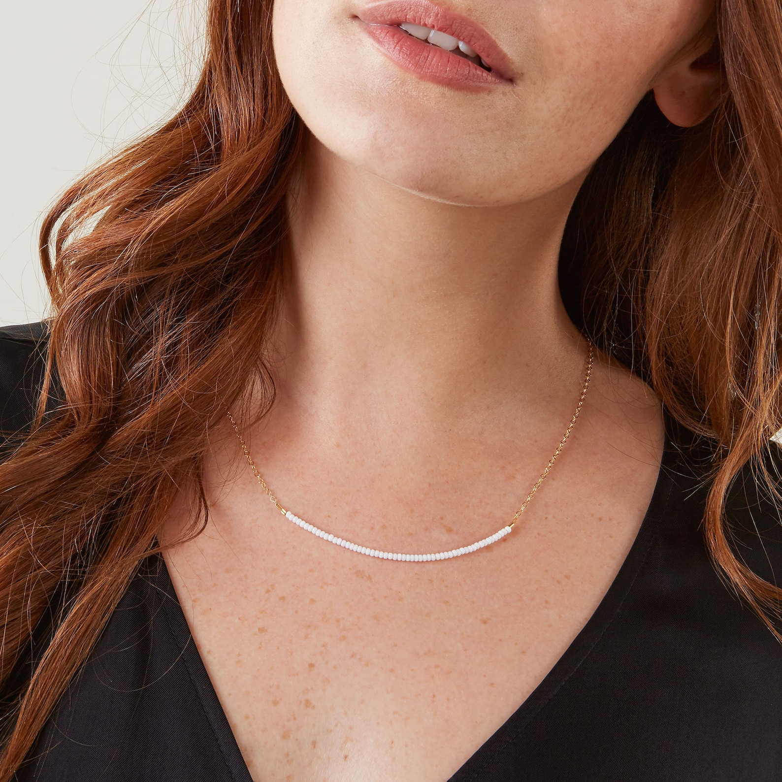 Short Black Gold Filled Necklace | Simple Short Gold Chain | Delicate ...