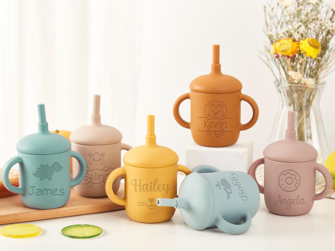 Personalized Sippy Cup With Straw | Custom Toddler Training Cup ...