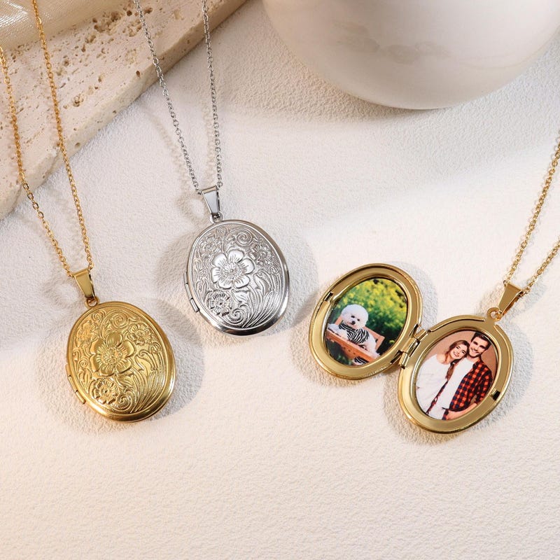 Silver Oval Locket - Etsy