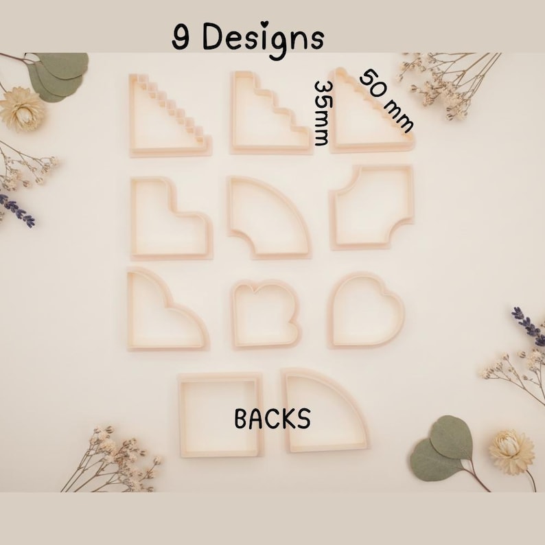 Book Corner Cutter Templates Set STL| Decorative Corner Shapes Mold ...