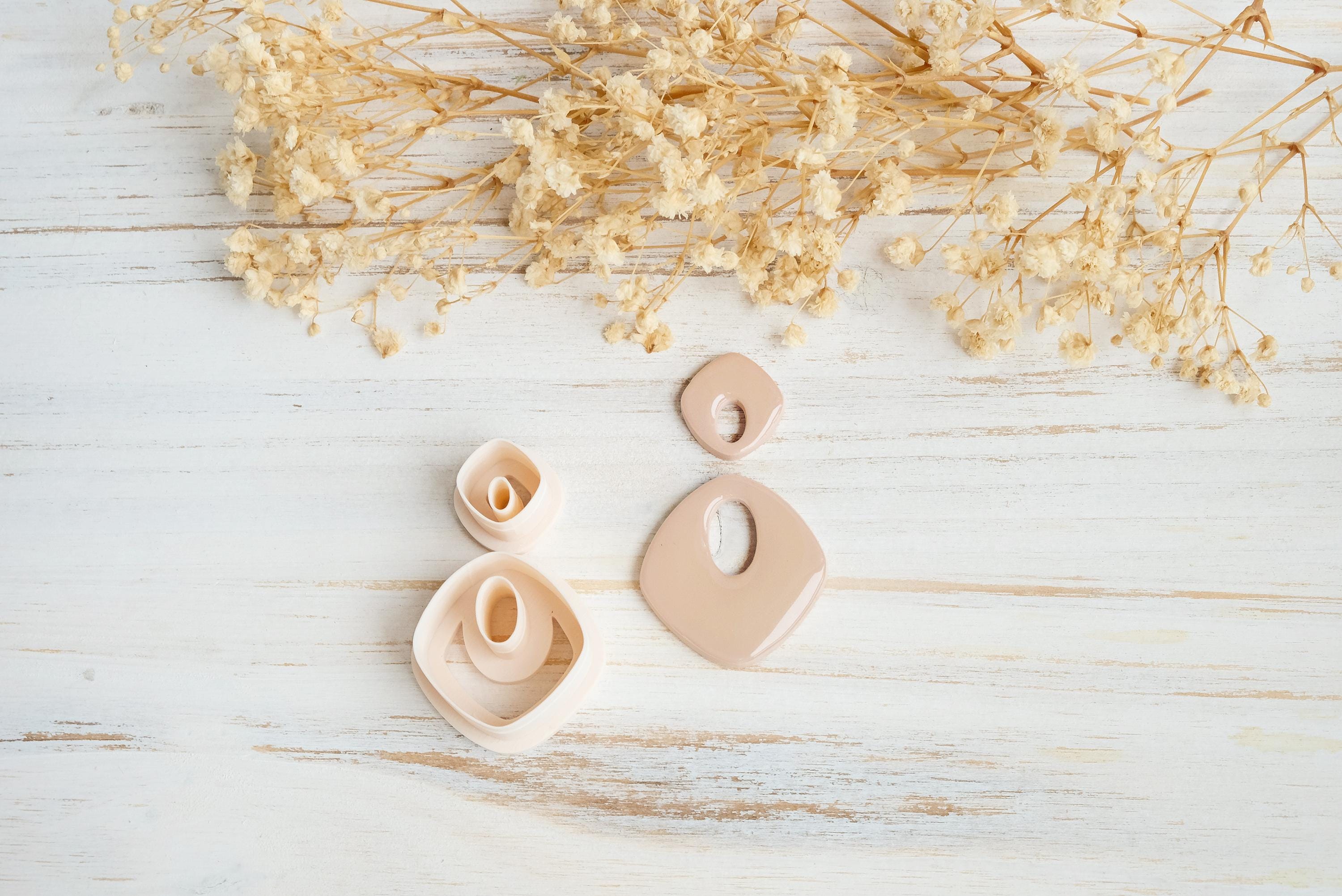 Abstract Dangle No Drill Polymer Clay Cutter STL Set | Hollow Dangle ...