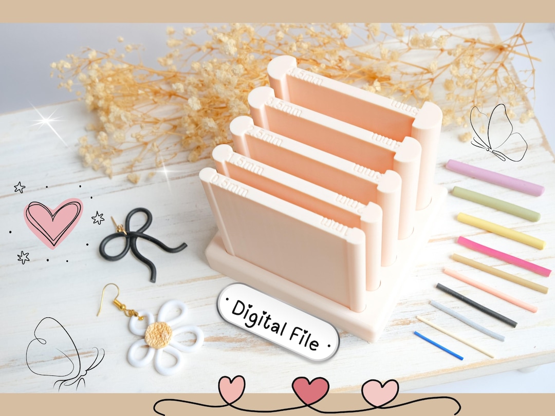 Polymer Clay Thickness & Roller Guide STL File | 3D Printable Hoop ...