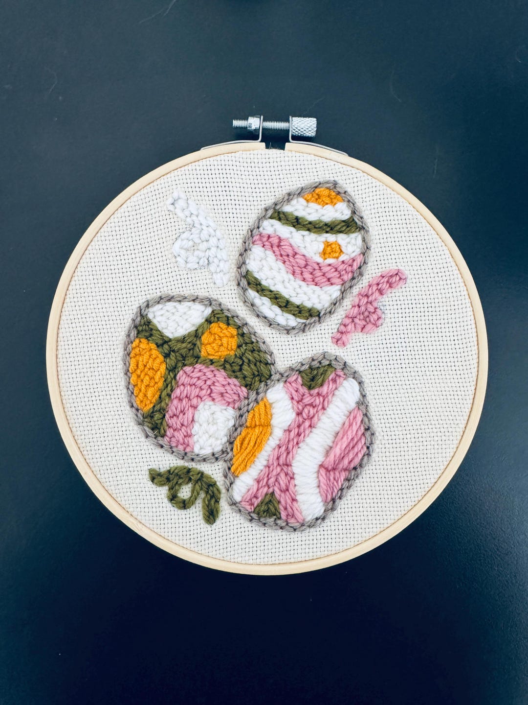Easter Egg Punch Needle Pattern – Digital Designs for DIY Embroidery ...