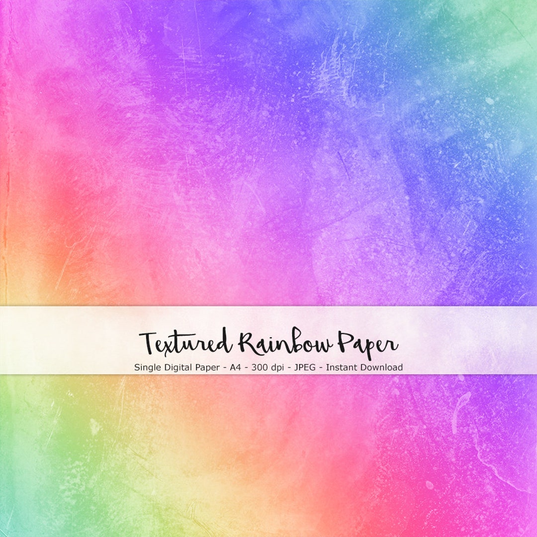 Rainbow Digital Paper 12x12 Digital and Printable - Etsy