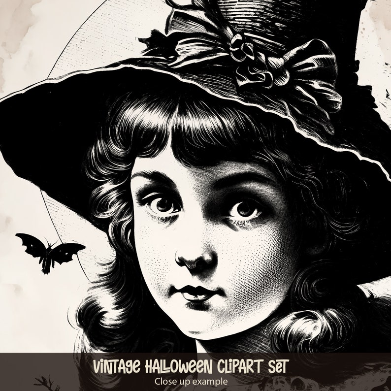Vintage Halloween Clipart, Antique Halloween Clip Art Graphics, Skulls ...