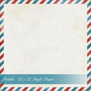 Vintage Air Mail Paper 12x12 Printable and Digital - Etsy