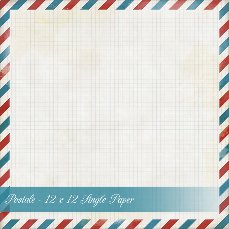 Vintage Air Mail Paper 12x12 Printable and Digital - Etsy