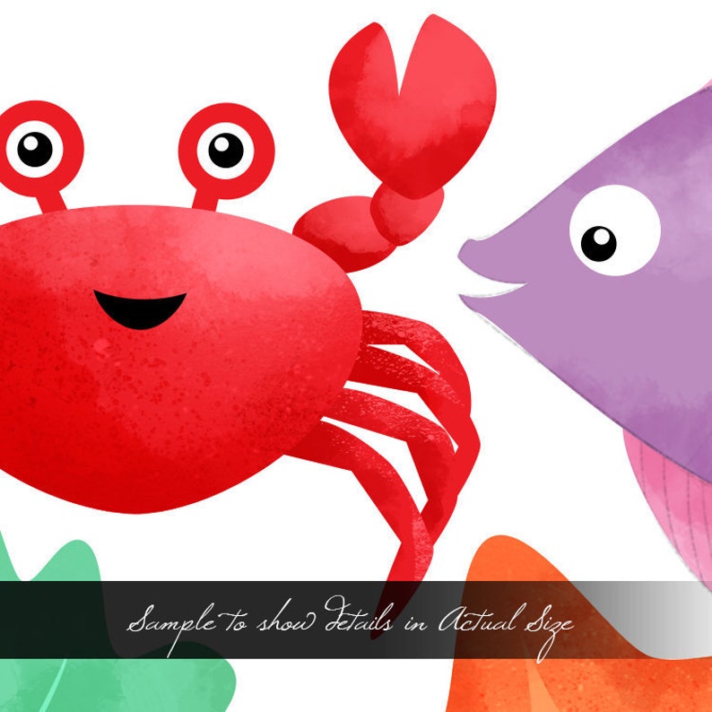 Ocean Theme Clip Arts and Backgrounds Digital and Printable - Etsy