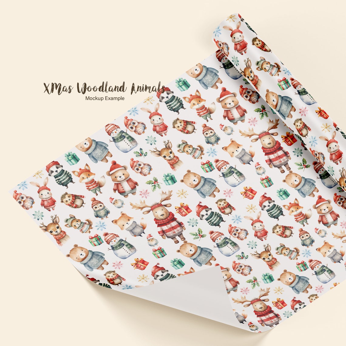 Woodland Christmas Clipart Cute Forest Animal Transparent Png Instant ...