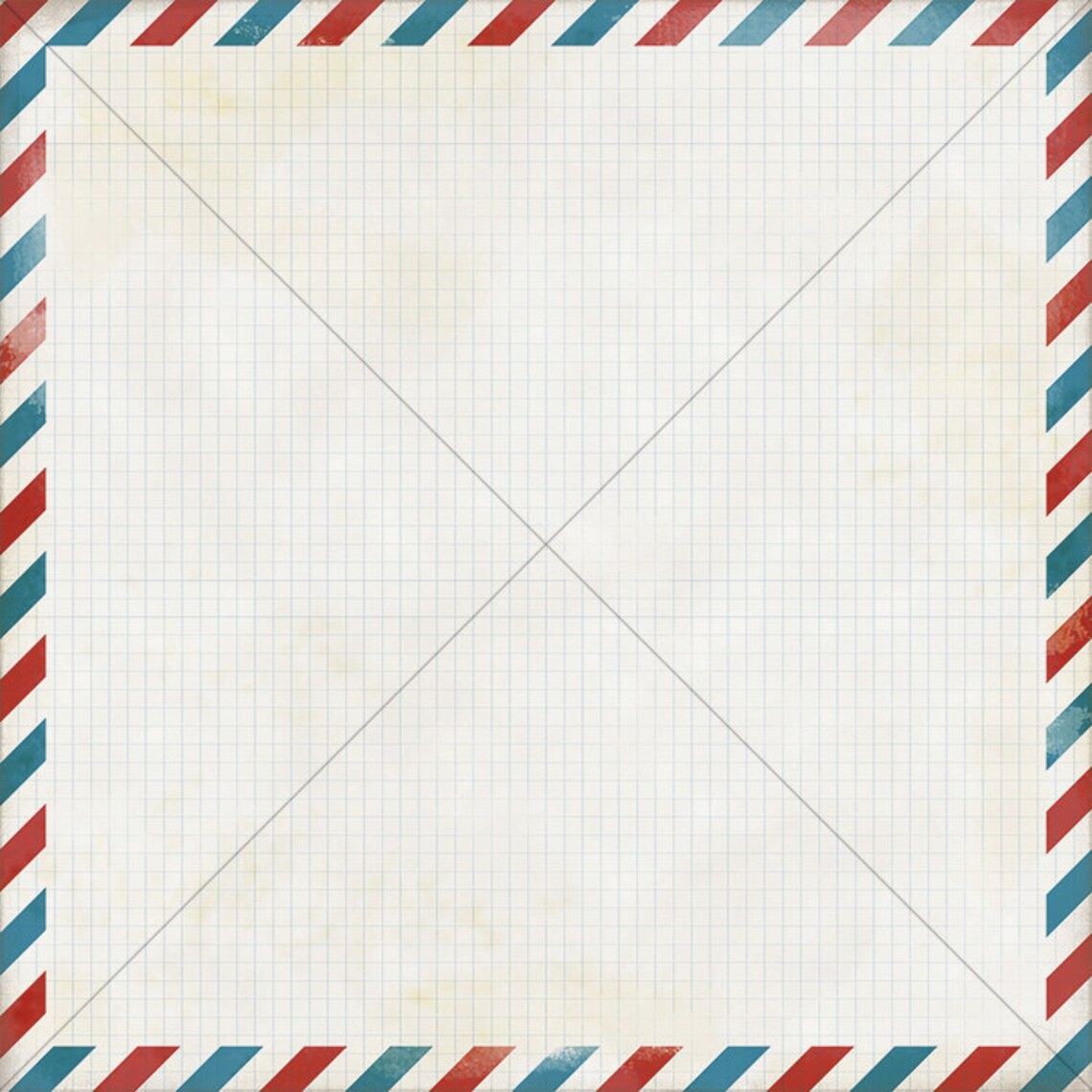 Vintage Air Mail Paper 12x12 Printable and Digital - Etsy