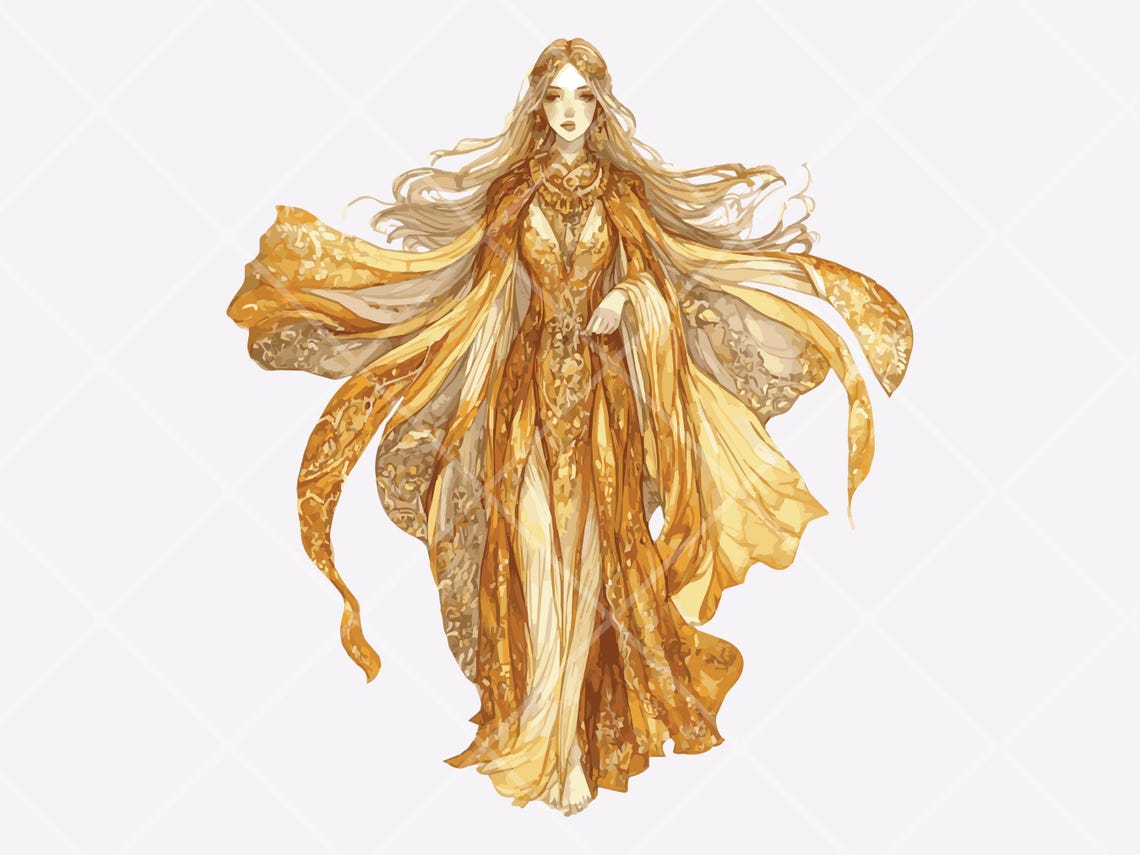 Watercolor Goddess Clipart Goddess Core Clipart Greek Mythology Clipart ...