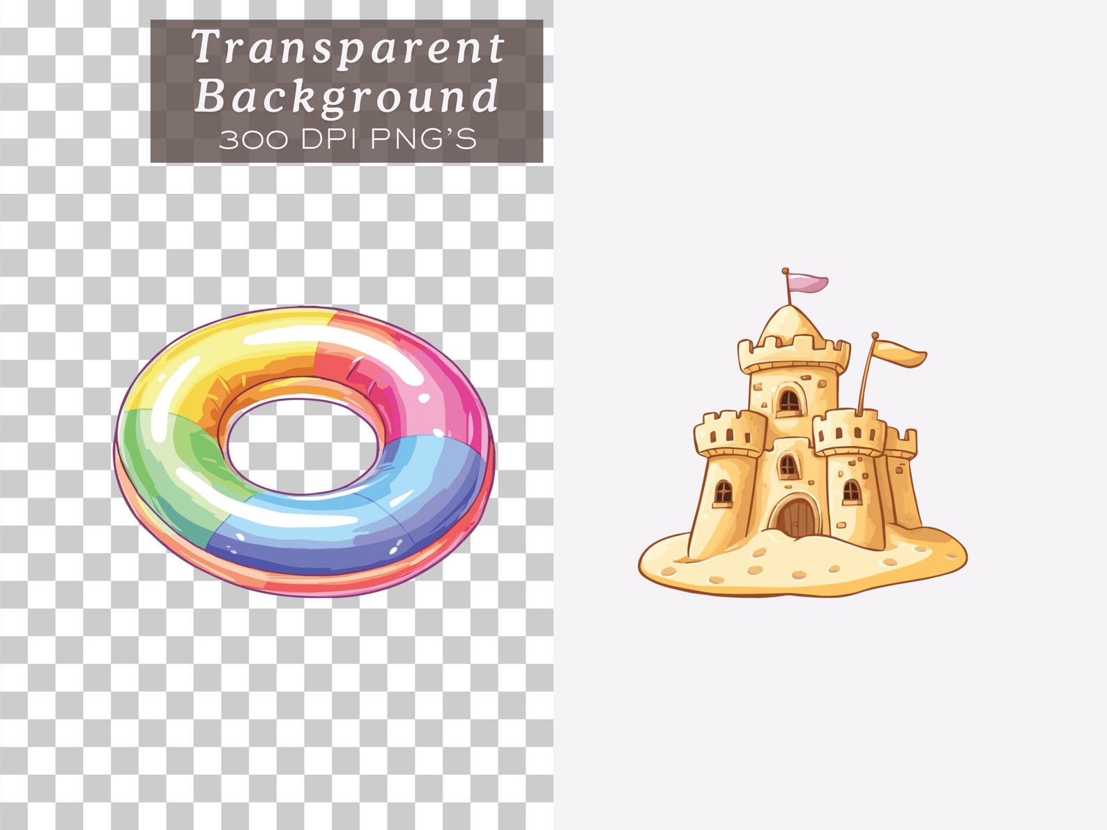 Summer Clipart Bundle Summer Graphics Summer Illustrations Beach ...