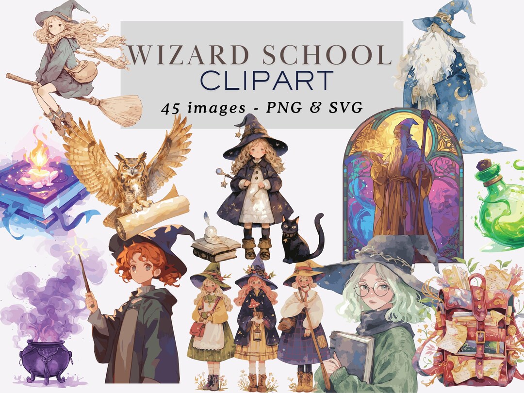 Wizard School Clipart PNG Magic School Clipart Magic Wizard Clipart ...