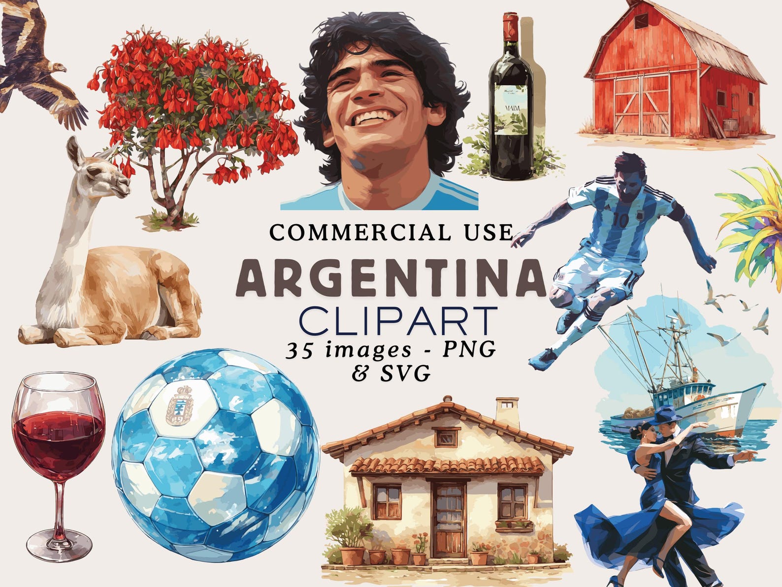 Argentina Clipart PNG Argentina Graphic Football Clipart Landmark ...