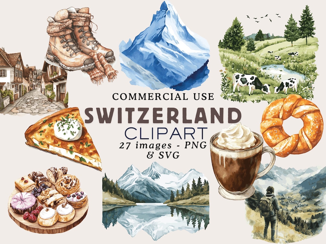 Switzerland Clipart Switzerland Graphics Swiss Clipart Swiss Alps ...