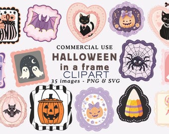 Ghost Frames 43 SVG Pastel Halloween Clipart Cute Ghost Png Ghost ...