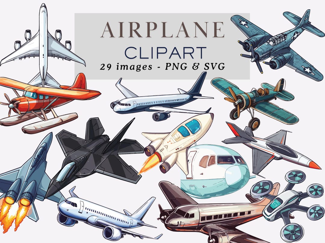 Airplane Clipart Airplane Graphics Airplane Illustrations Air Transport ...