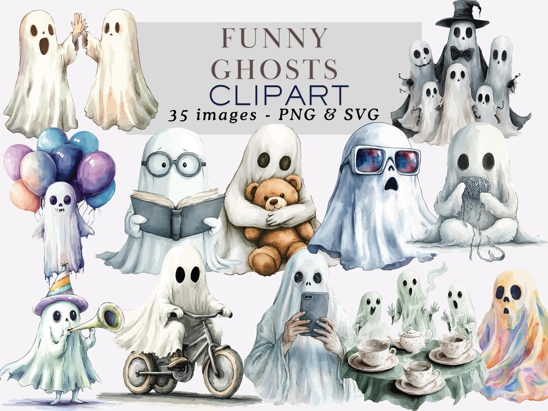 Funny Ghost Clipart Halloween Clipart Funny Ghost PNG Halloween PNG ...