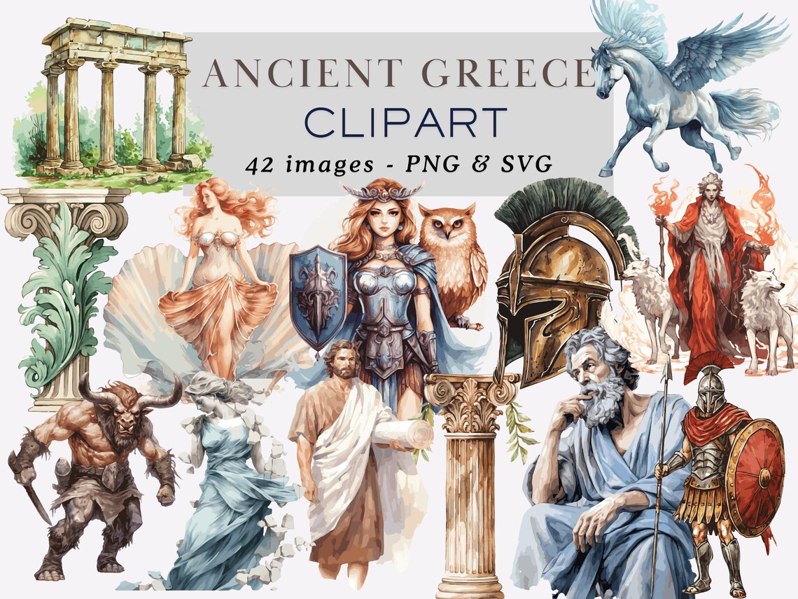Ancient Greece Clipart: Greek Mythology PNG, SVG (commercial Use) - Etsy