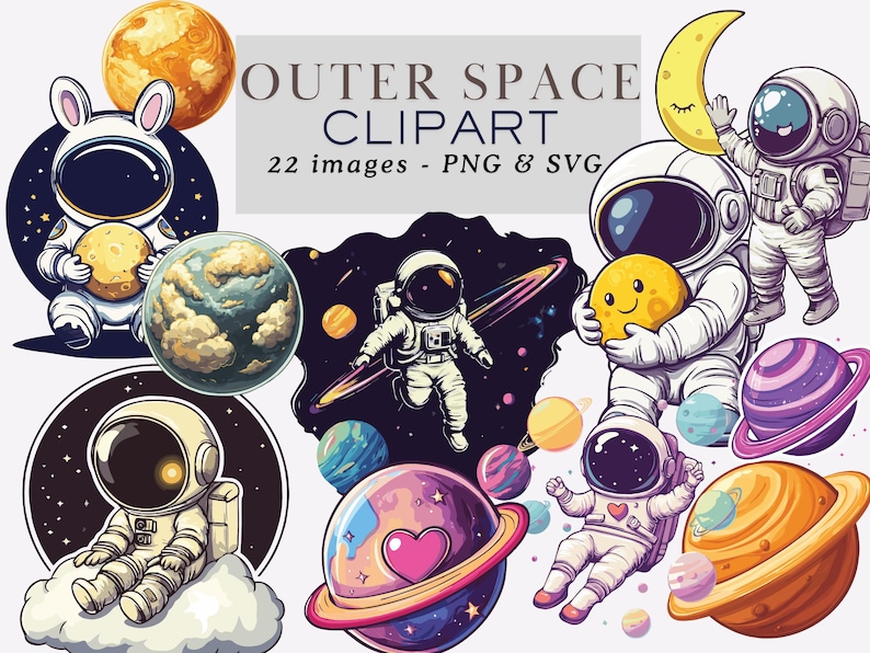 Outer Space Clipart Astronaut Clipart Planet Clipart Outer Space ...