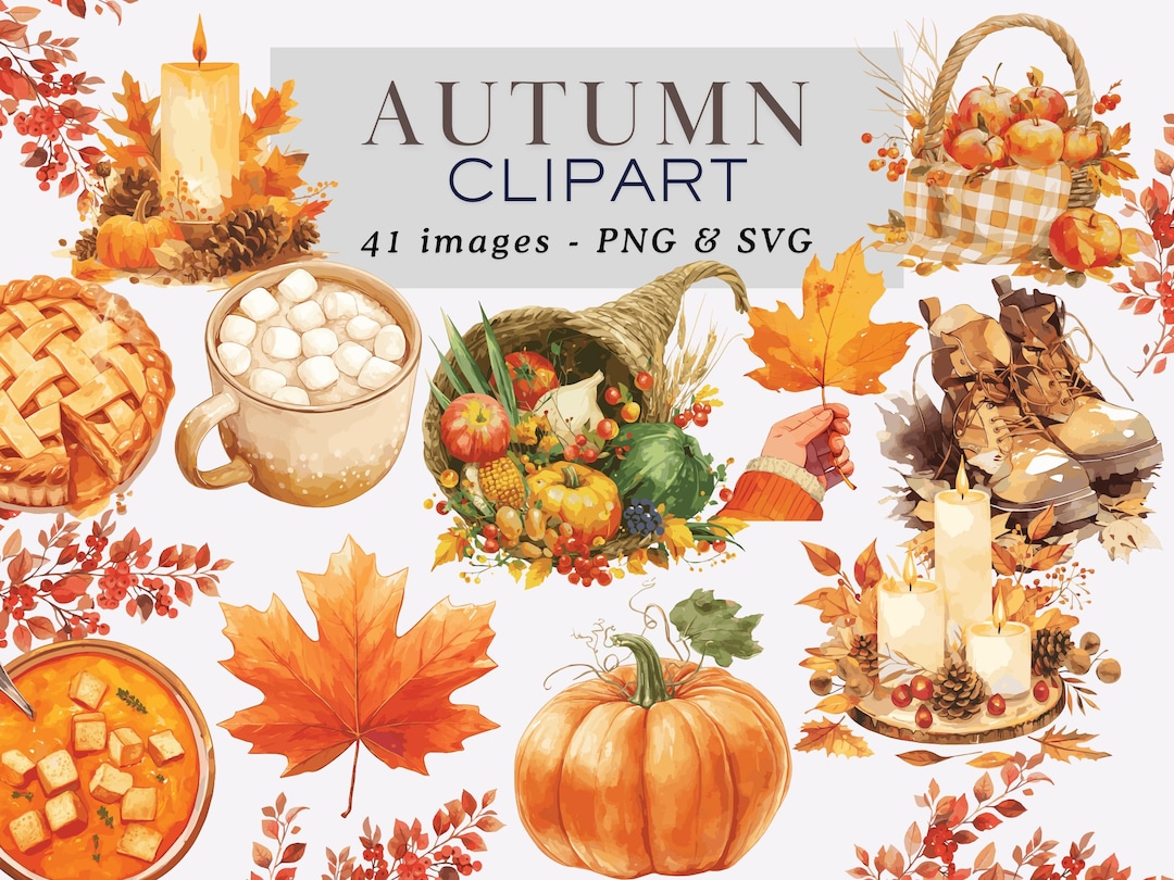 Autumn Clipart Png Autumn Graphics Fall Clipart Fall PNG Pumpkin ...