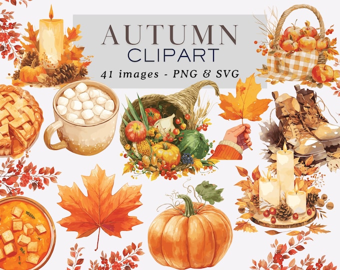 Autumn Clipart Set: Birdhouse & Robin PNG Images (commercial Use ...