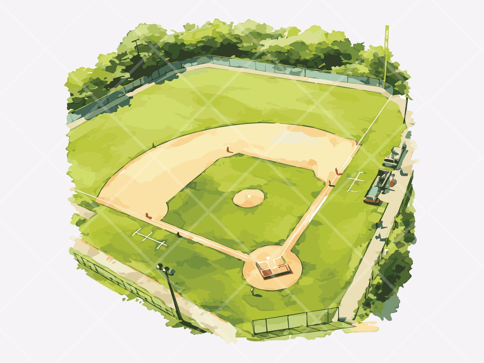 Watercolor Baseball Clipart PNG Sports Clipart Baseball Graphics ...