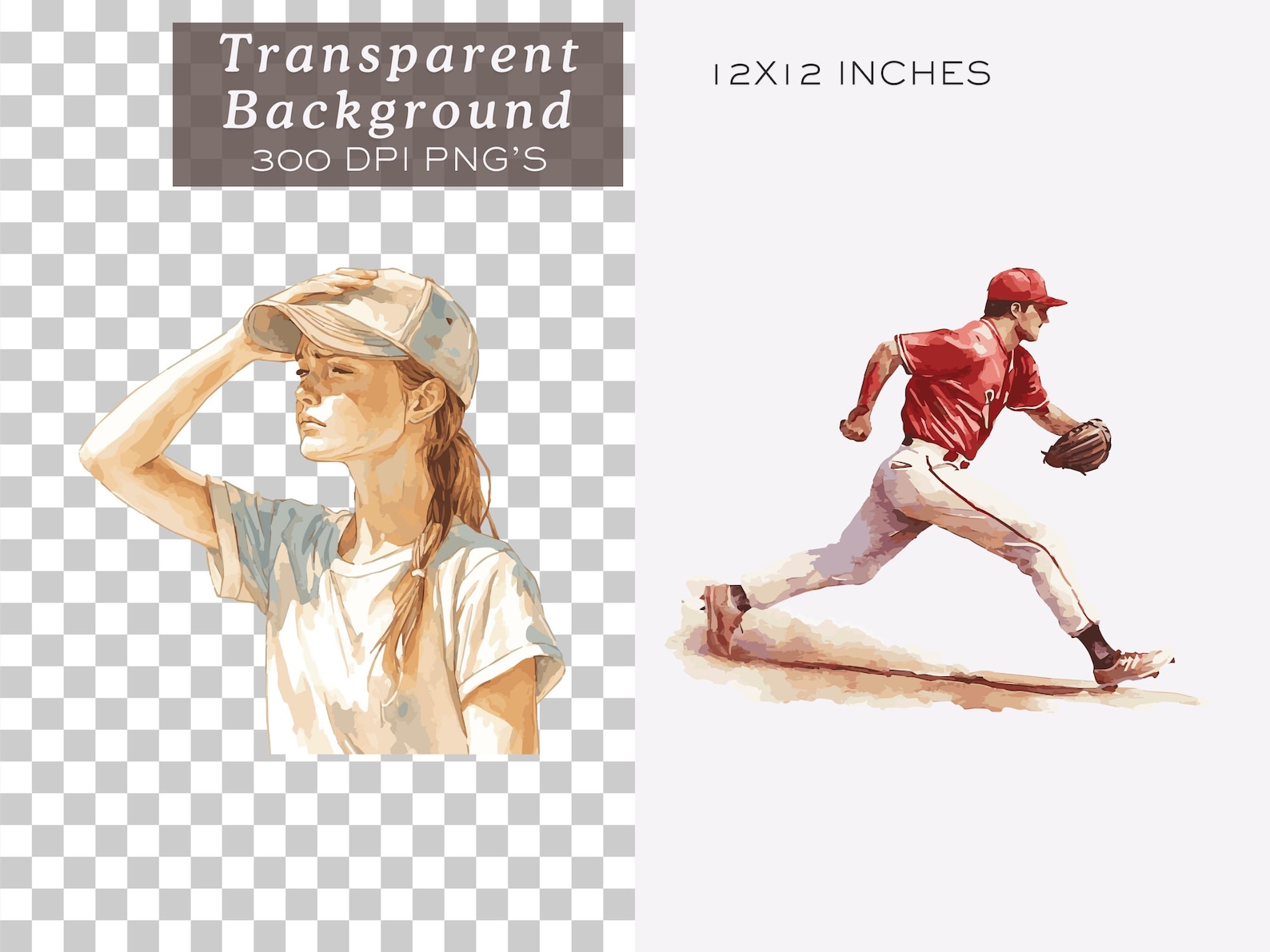 Watercolor Baseball Clipart Sports Clipart Baseball Illustration Game ...