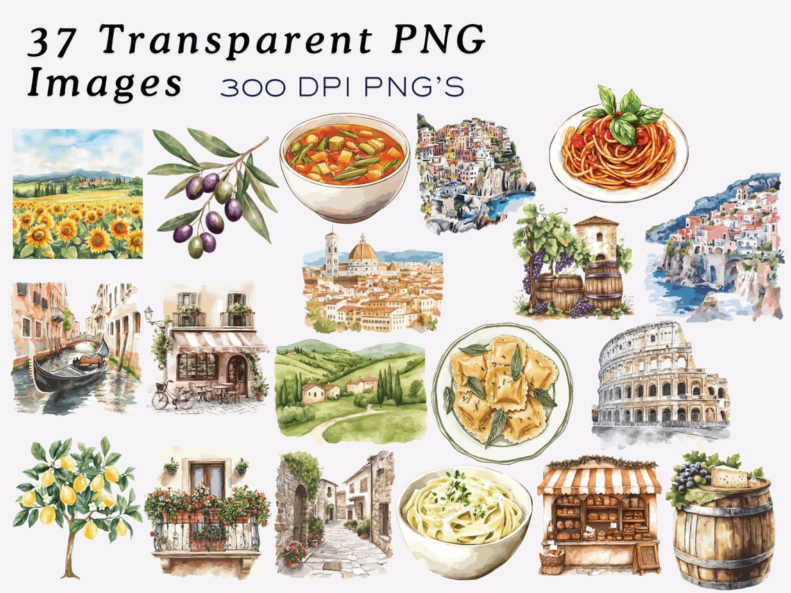 Italy Clipart Italian Clipart Italy Sticker Italian Sticker ...