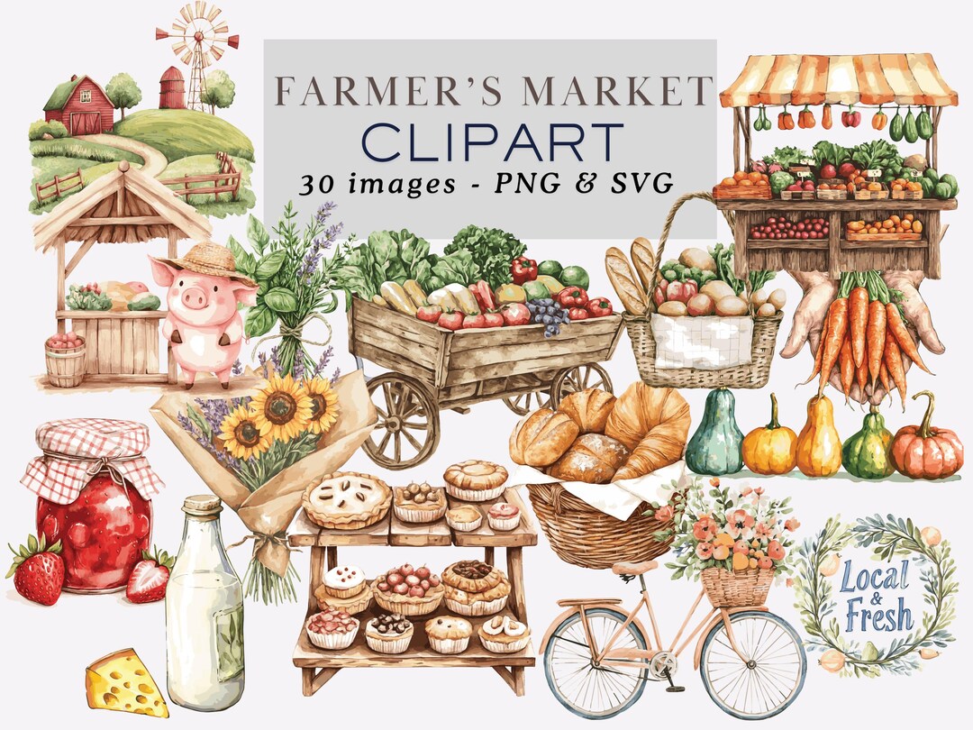 Farmers Market Clipart Farmers Market Svg Farmers Market Png Locally ...