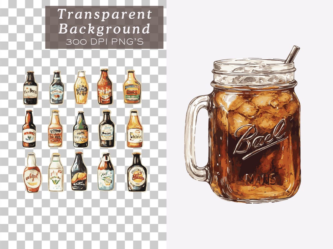 Root Beer Clipart Alcohol Clipart Root Beer Float Clipart Watercolor ...