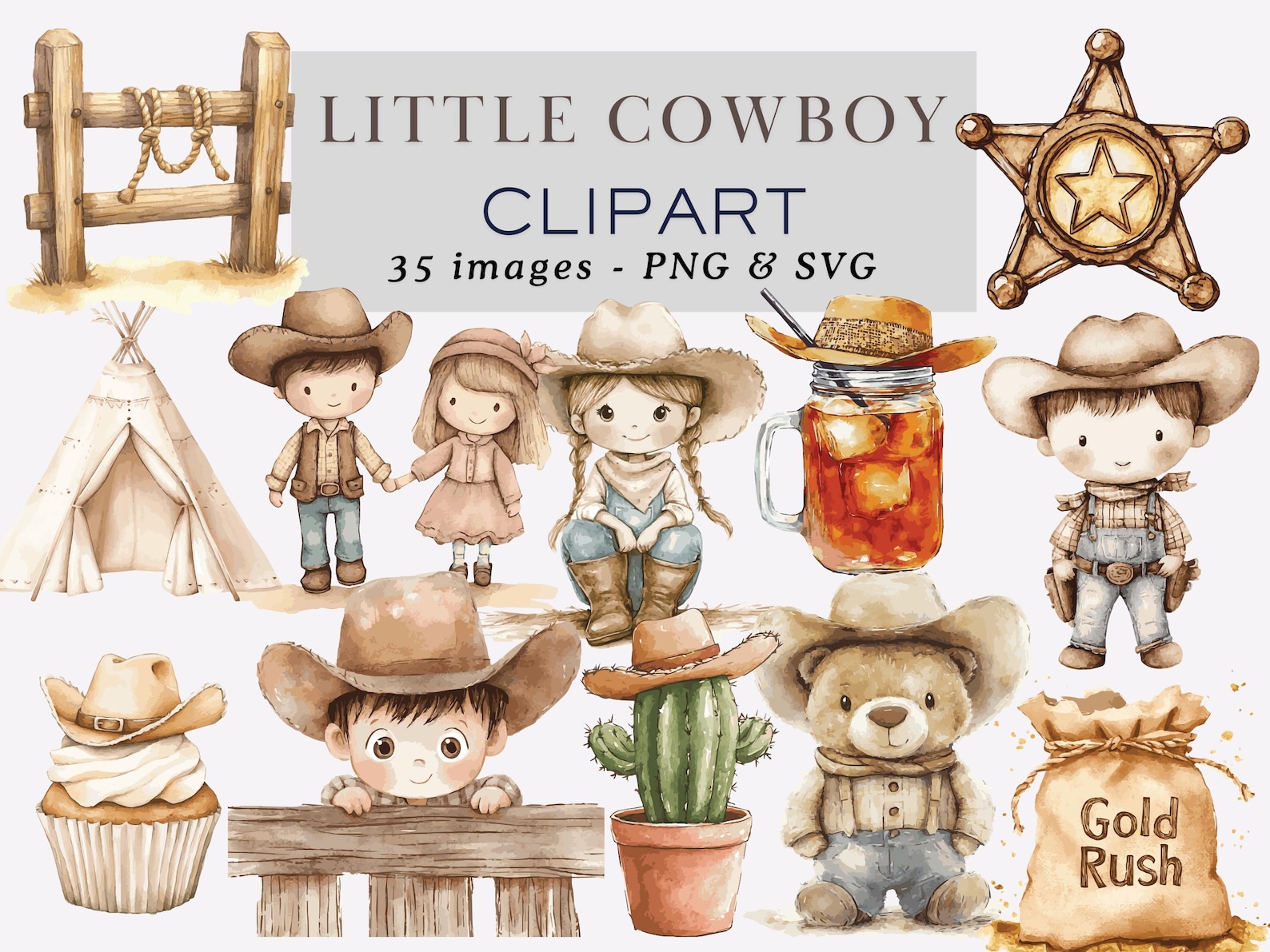 Cute Little Cowboy Clipart Cowgirl Clipart Cowboy PNG Cowboy SVG ...